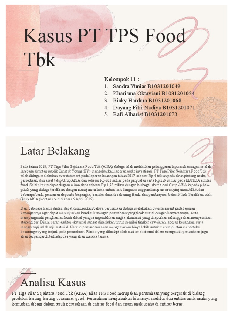 Kasus PT TPS Food TBK | PDF