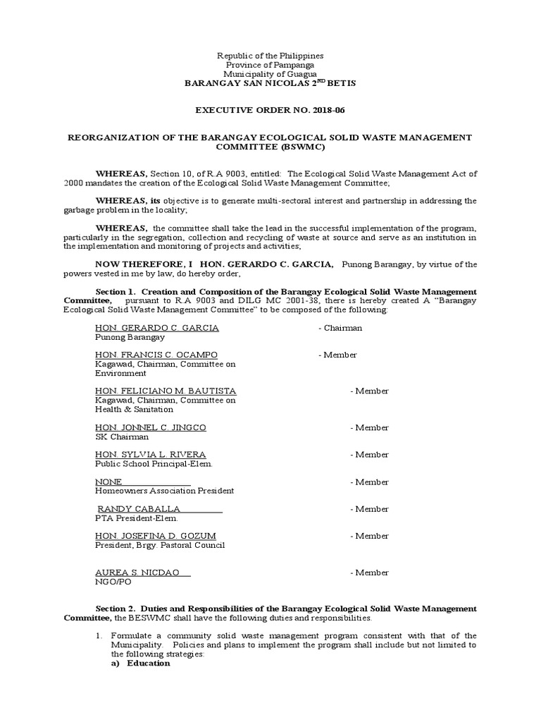 6 - Beswmc | PDF | Waste Management | Recycling