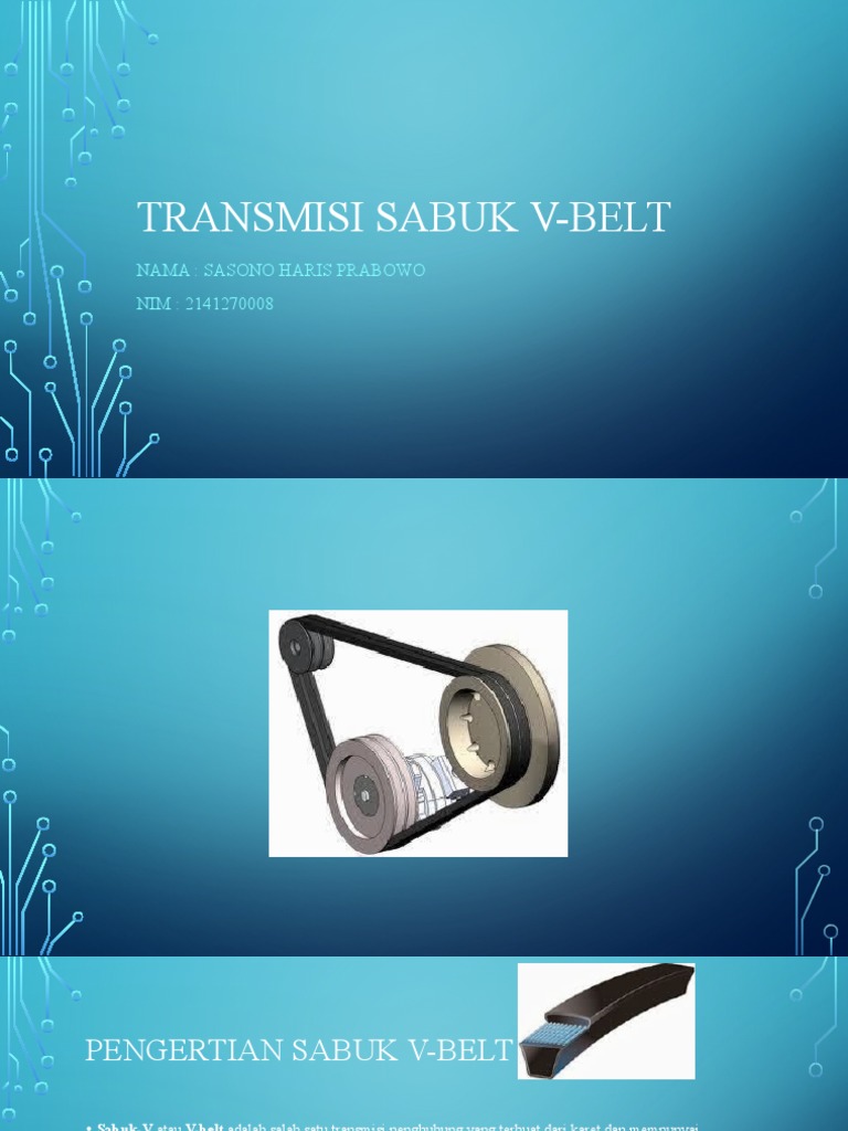 Panduan Transmisi Sabuk V-Belt | PDF | Griya & Taman | Teknologi & Rekayasa