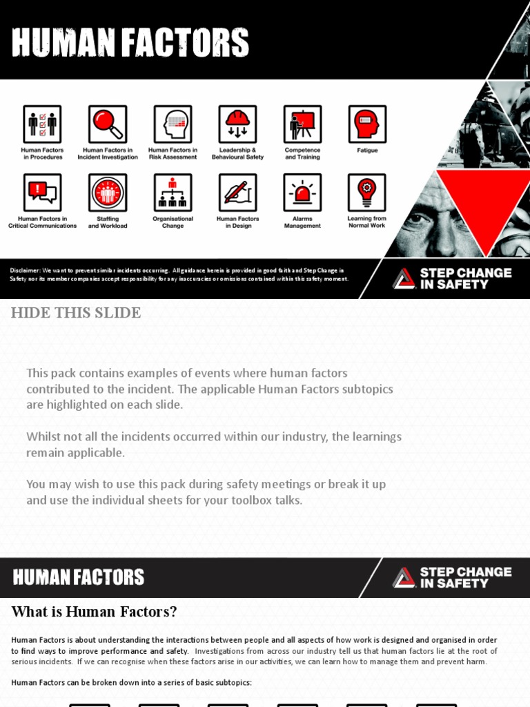 Human Factors Safety Moment Final | PDF