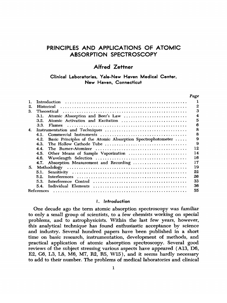 Principles and Applications of Atomic Abso R Pti N Spectroscopy Alfred ...