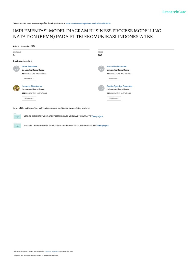 Implementasi Model Diagram Business Process Modelling Natation (BPMN ...