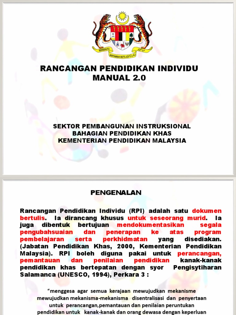 Bahan Penataran Rancangan Pendidikan Individu Manual Penataran Januari ...