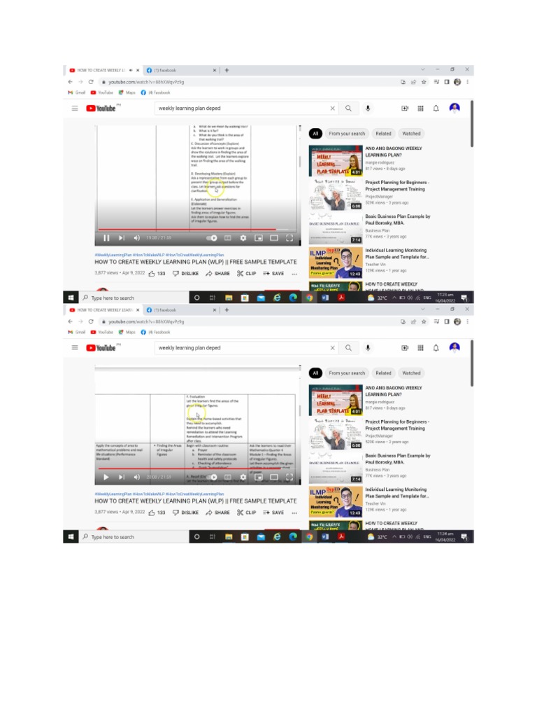 Sample Learning Plan | PDF