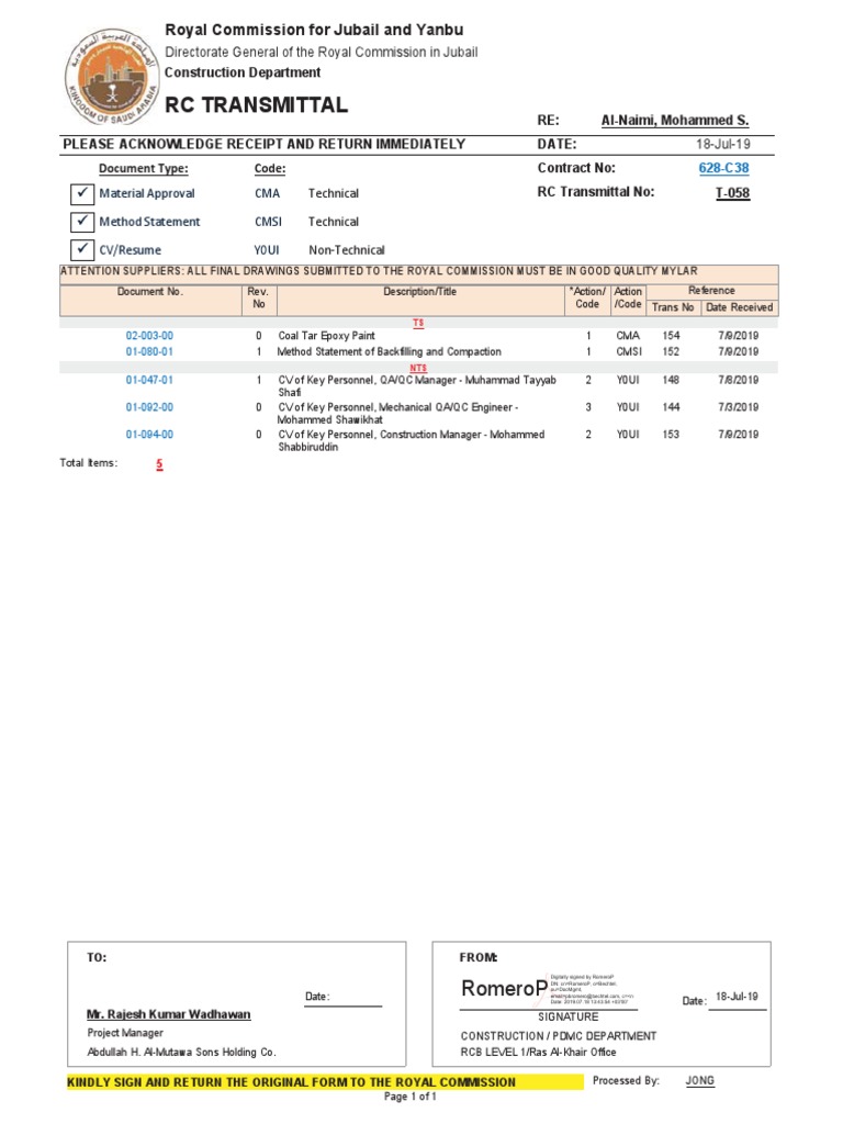 Method Statement of Backfilling and Compaction | PDF | Personal ...