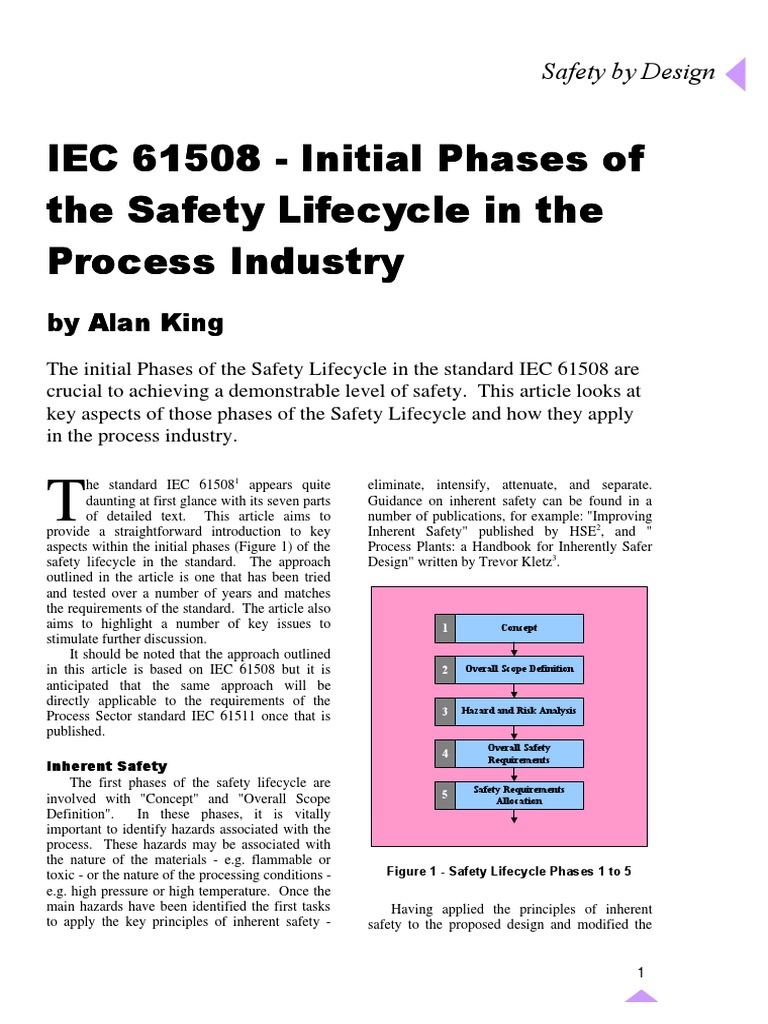Analyzing Safety Hazards and Risks in the Process Industry: An Overview ...