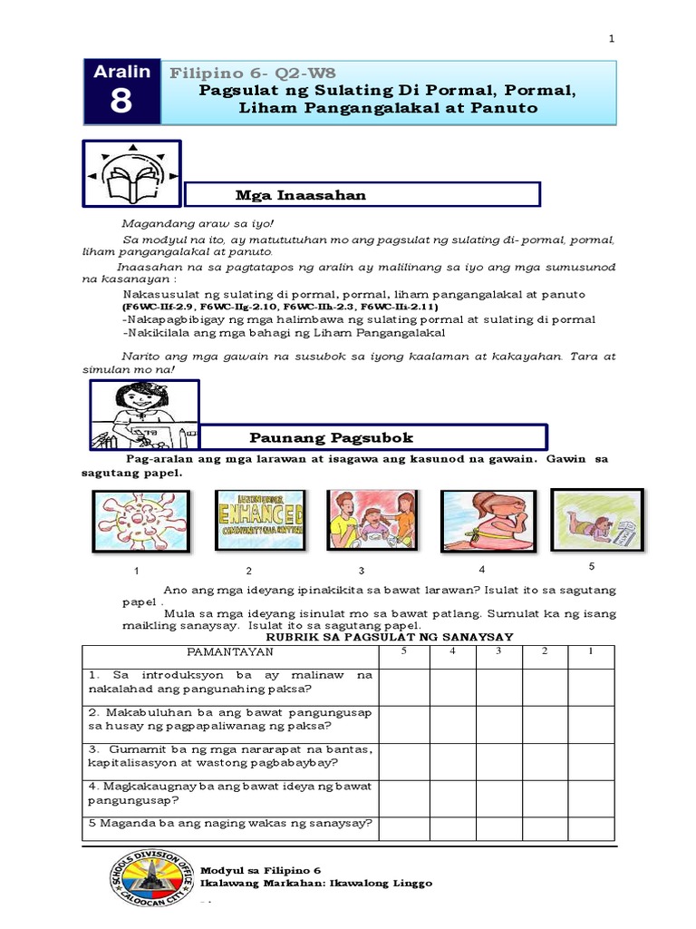 Filipino 6 Q2 Week 8 | PDF
