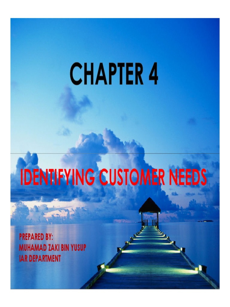 Customer Needs Identification Process | PDF | Focus Group | Data