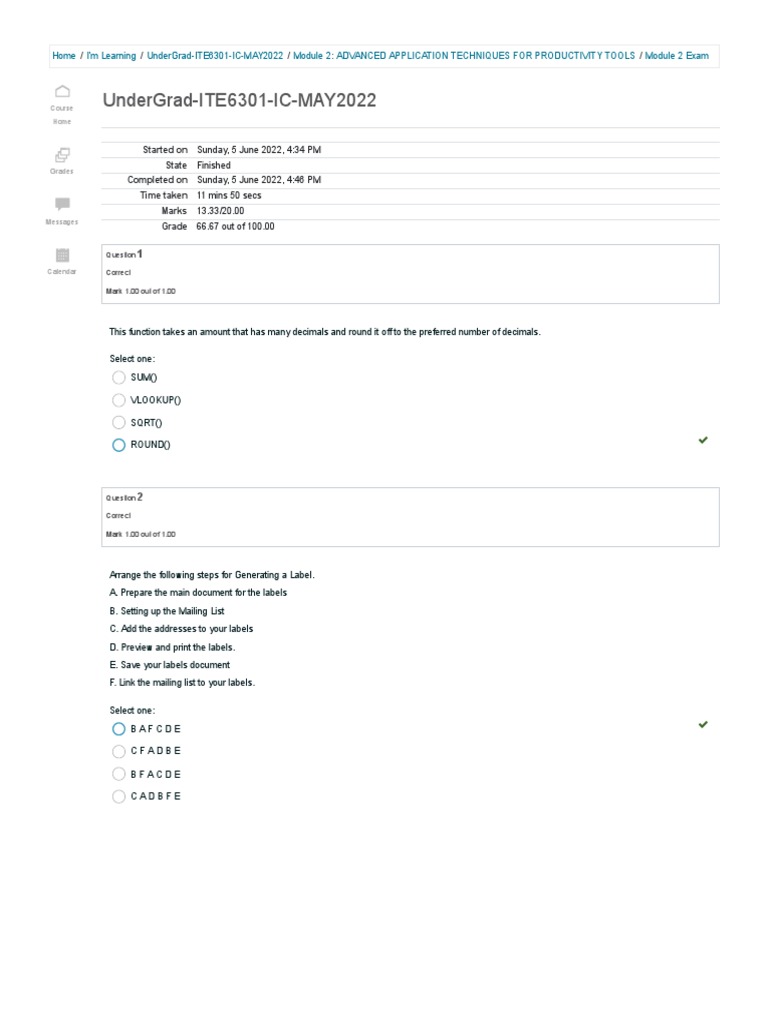 Module 2 Exam Attempt Review Netacad Ite 6301 Pdf Page Layout Information Privacy