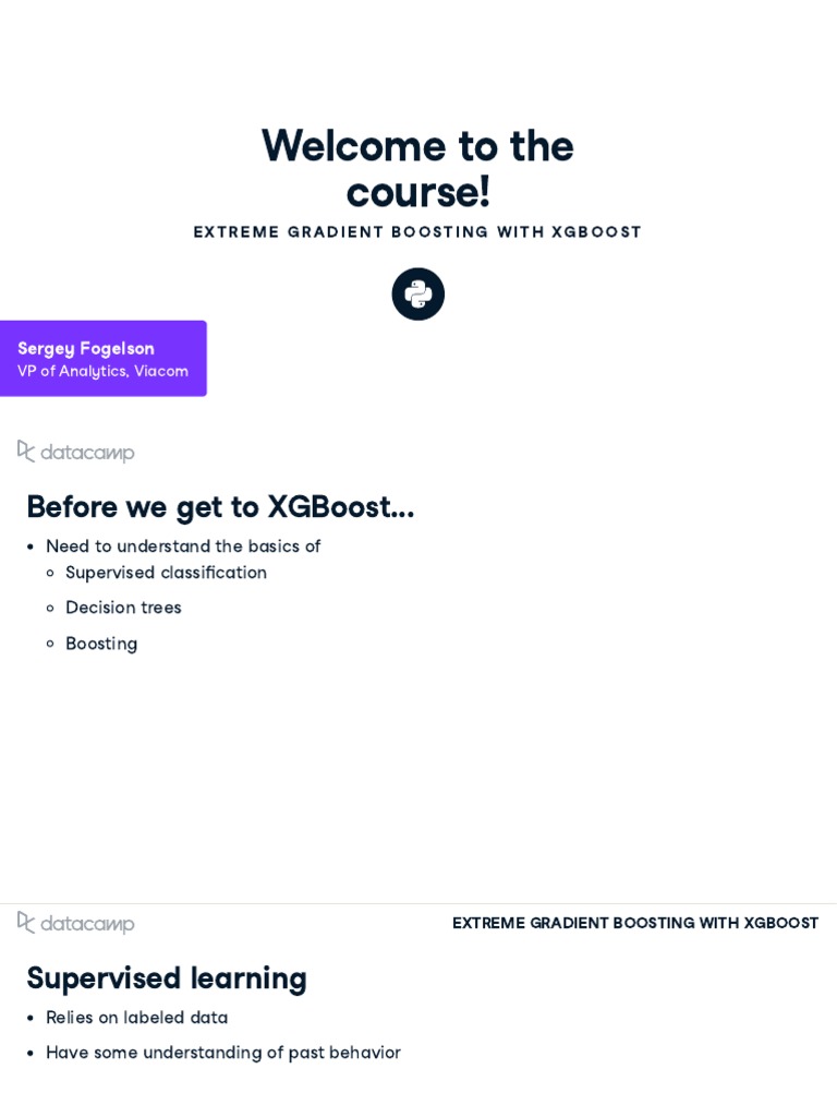 Course DataCamp Classification With XGBoost | PDF | Receiver Operating Characteristic ...
