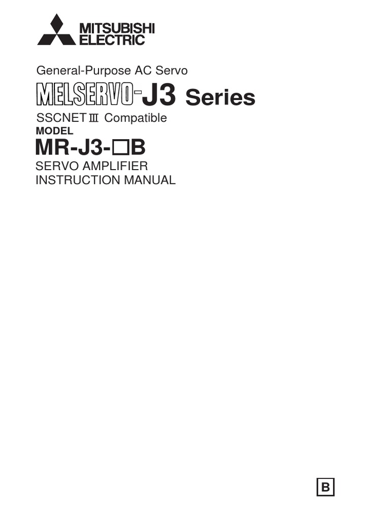 MR J3 B SSCNET3 Instruction - Manual | PDF | Amplifier | Electromagnetic Compatibility