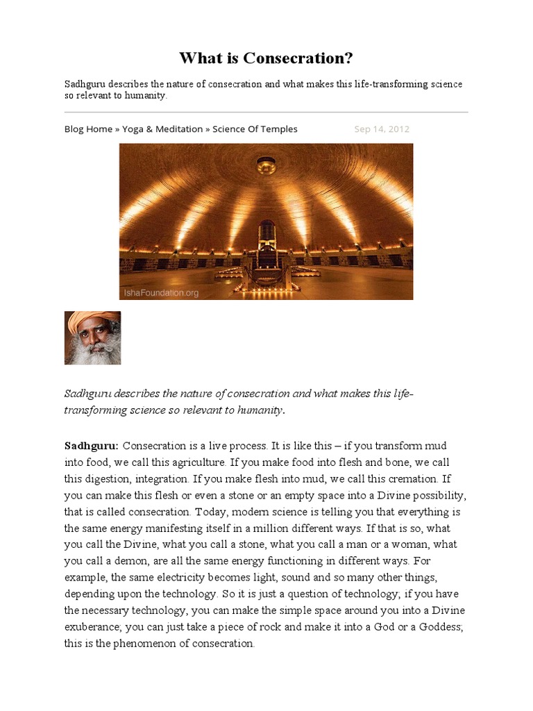 What Is Consecration | PDF | Science | Space