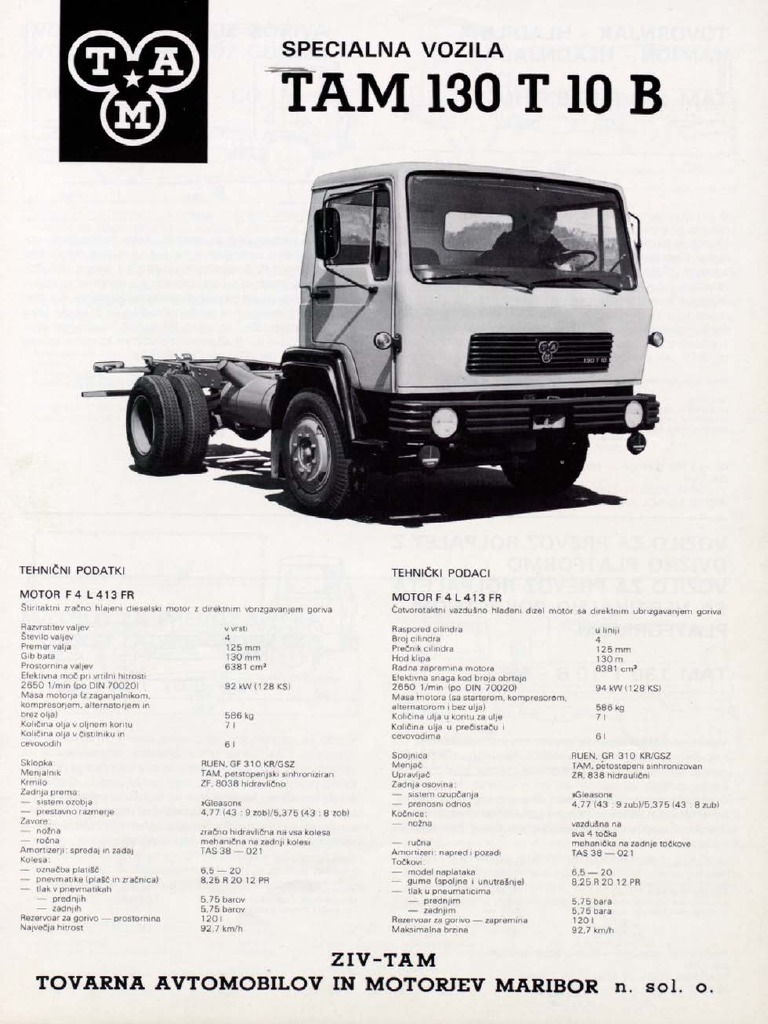 TAM 130 T 10 B: Specialna Vozila | PDF