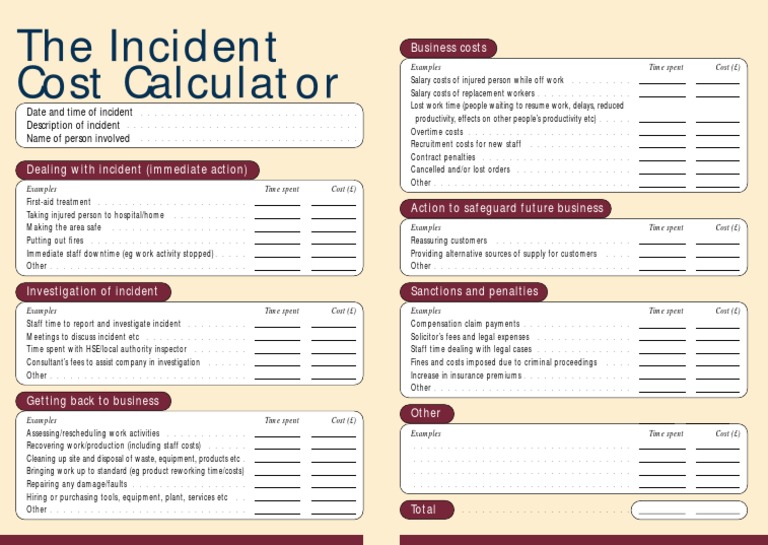 The Incident Cost Calculator: Business Costs | PDF | Business | Economies