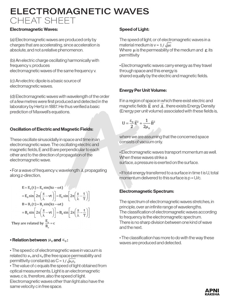 Electromagnetic Waves | PDF | Electromagnetic Spectrum ...
