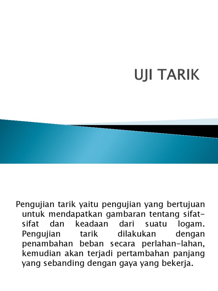 Uji Tarik | PDF | Metode & Bahan Ajar