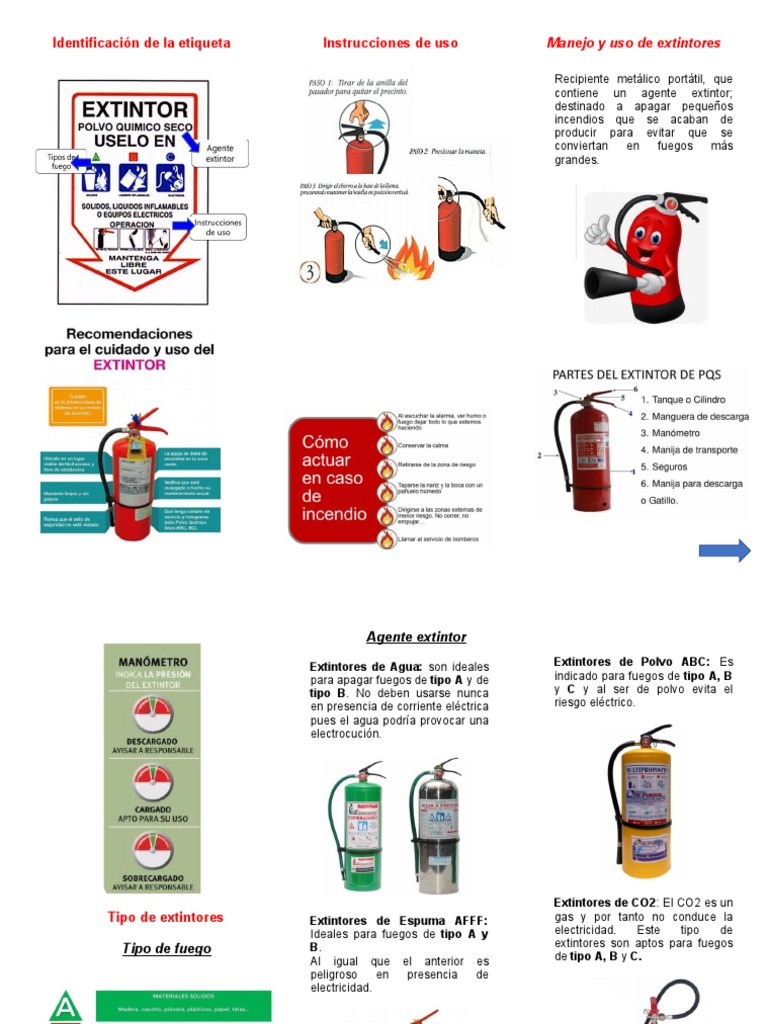 Folleto Manejo y Uso de Extintores | PDF