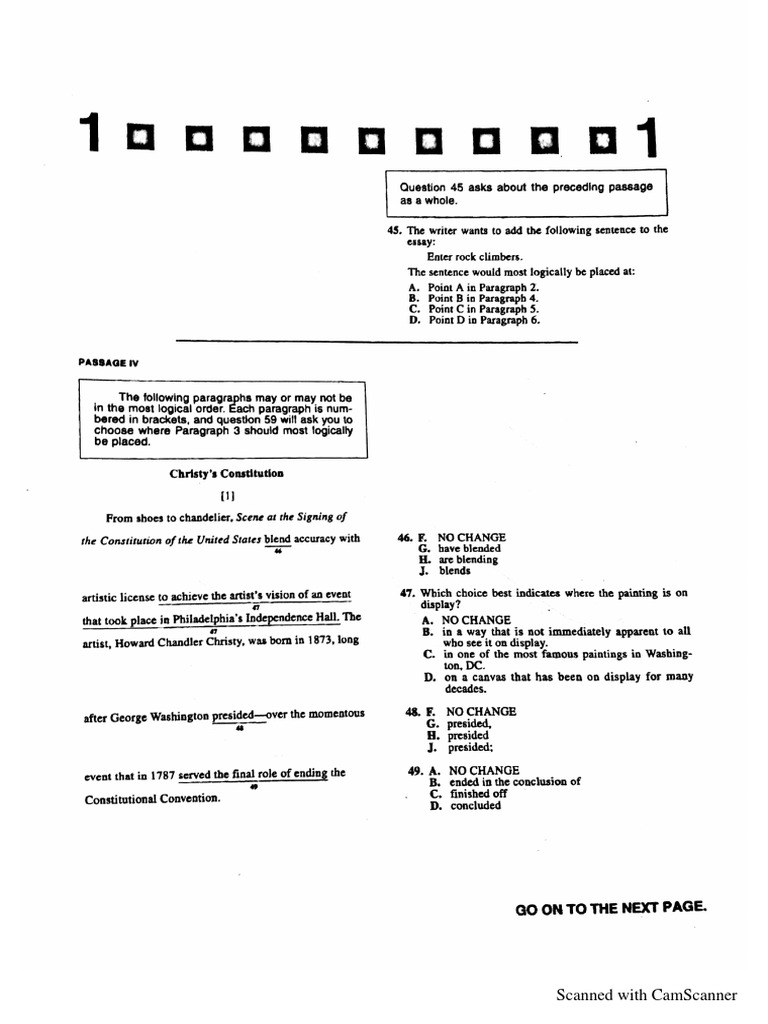 ACT English Passages (p.251) | PDF