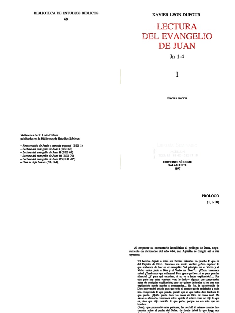 Lectura Del Evangelio de Juan | PDF | Jesús | Biblia