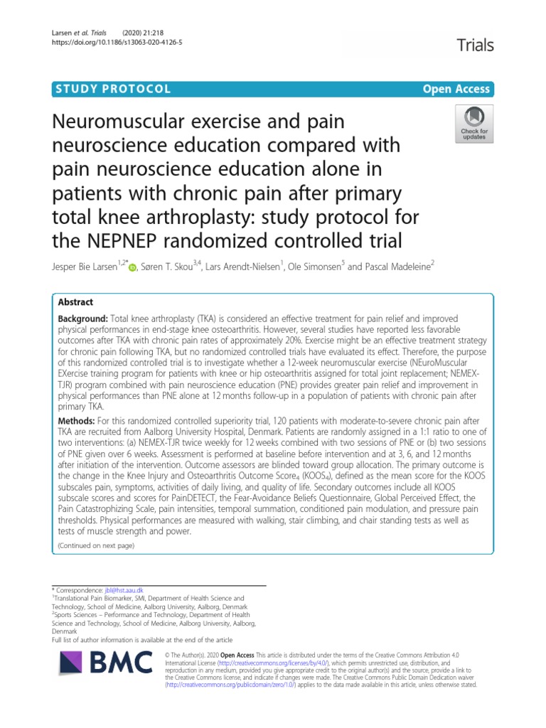 Neuromuscular Exercise | PDF | Pain | Chronic Pain