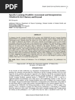 NIMHANS SLD Battery Overview and Insights | PDF | Learning Disability ...