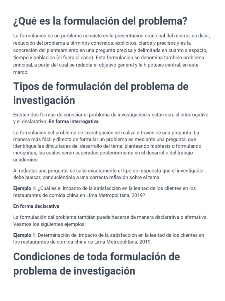 Qué Es La Formulación Del Problema | PDF | Hipótesis | Cognición
