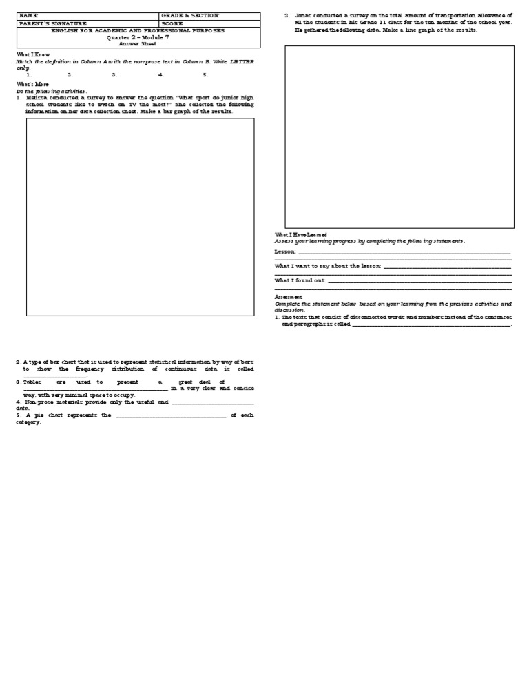 Eapp q2 Module7 Answer Sheet | PDF | Cognition