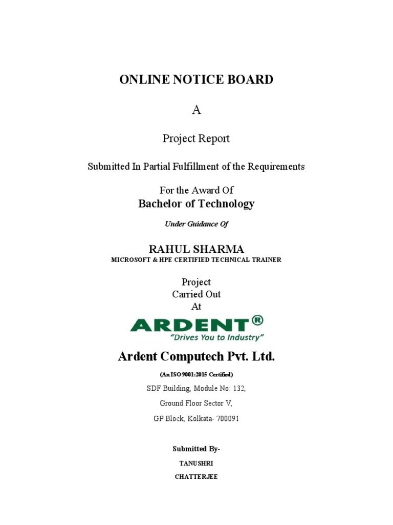 Online Notice Board | Download Free PDF | Java (Programming Language) | Class (Computer Programming)