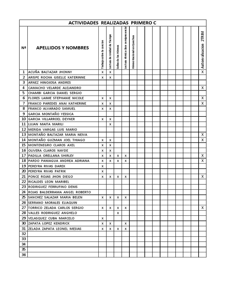 Lista de Actividades 11 | PDF