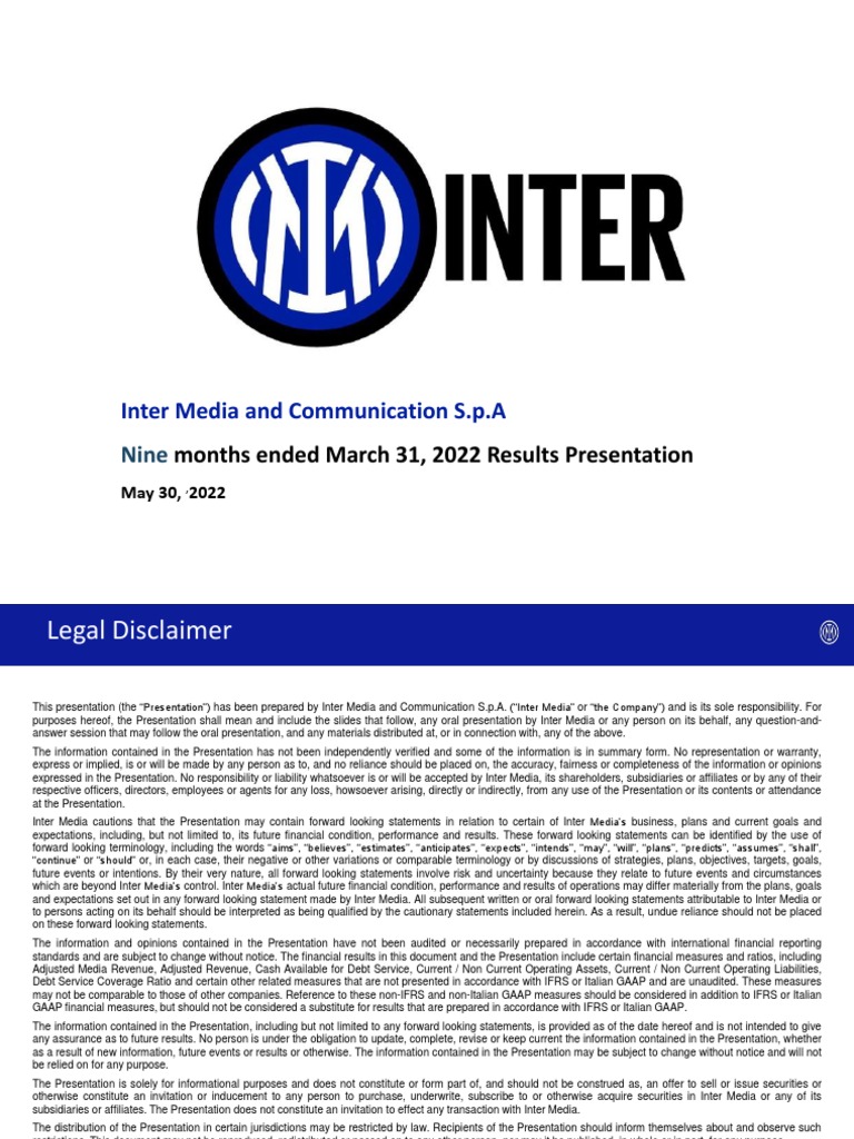 Investor Presentation - Inter Media and Communication - Q3 FY21-22 ...