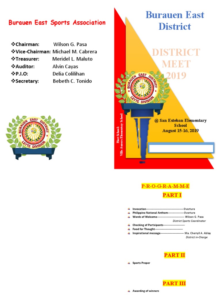 District Meet Programme | PDF