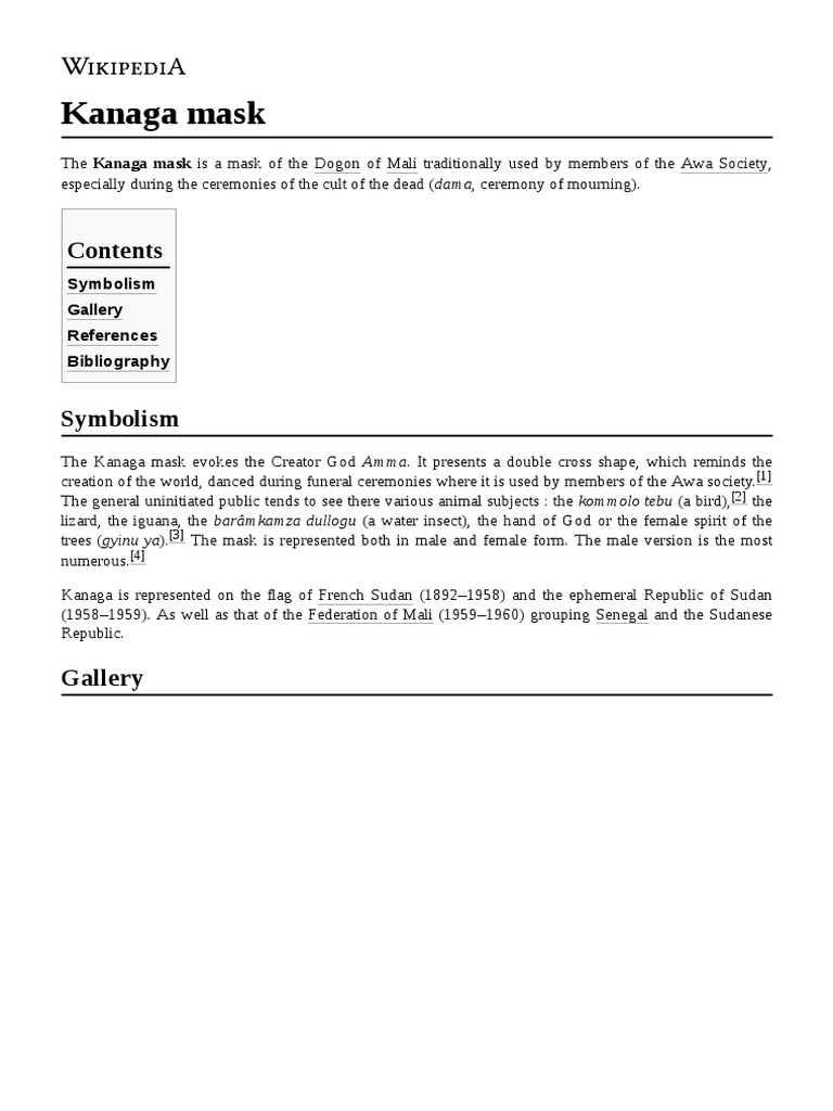 Kanaga Mask | PDF