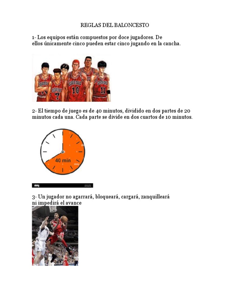Reglas Del Baloncesto | PDF