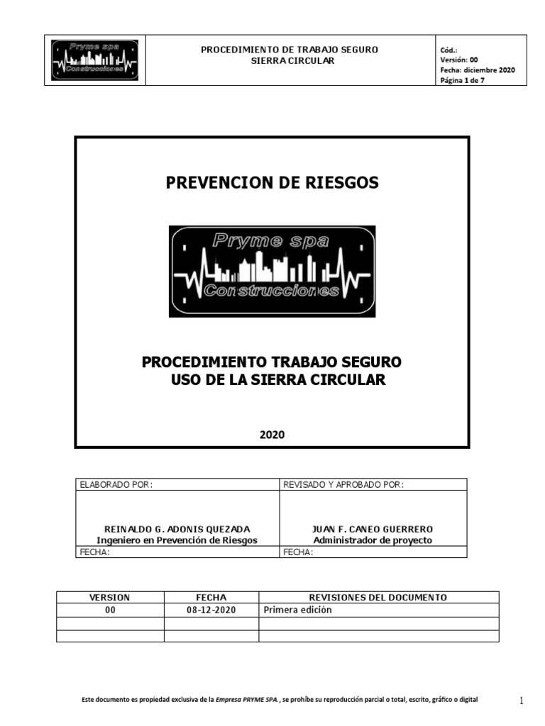 Uso Sierra Circular | PDF | Herramientas | Business