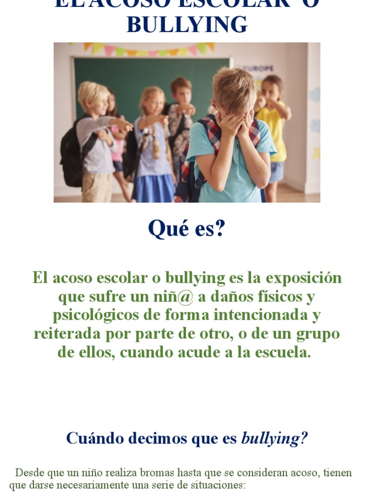 El Acoso Escolar o Bullying | PDF | Psicología Social | Las emociones