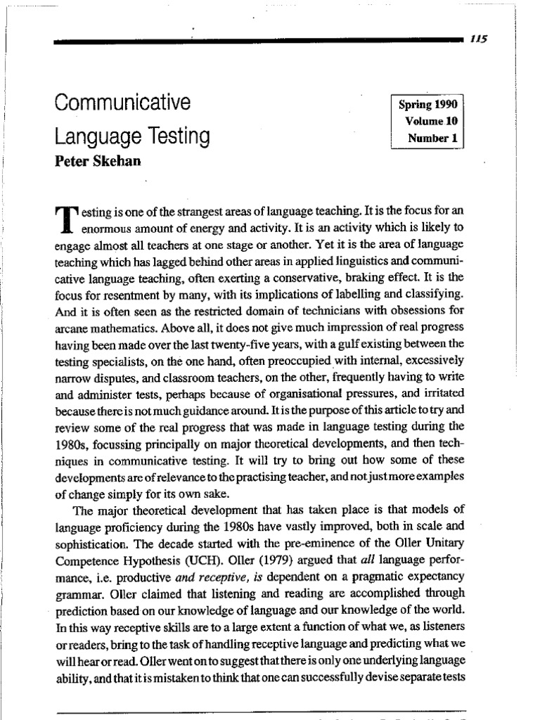 Communicative Language Testing | Download Free PDF | Sociolinguistics ...