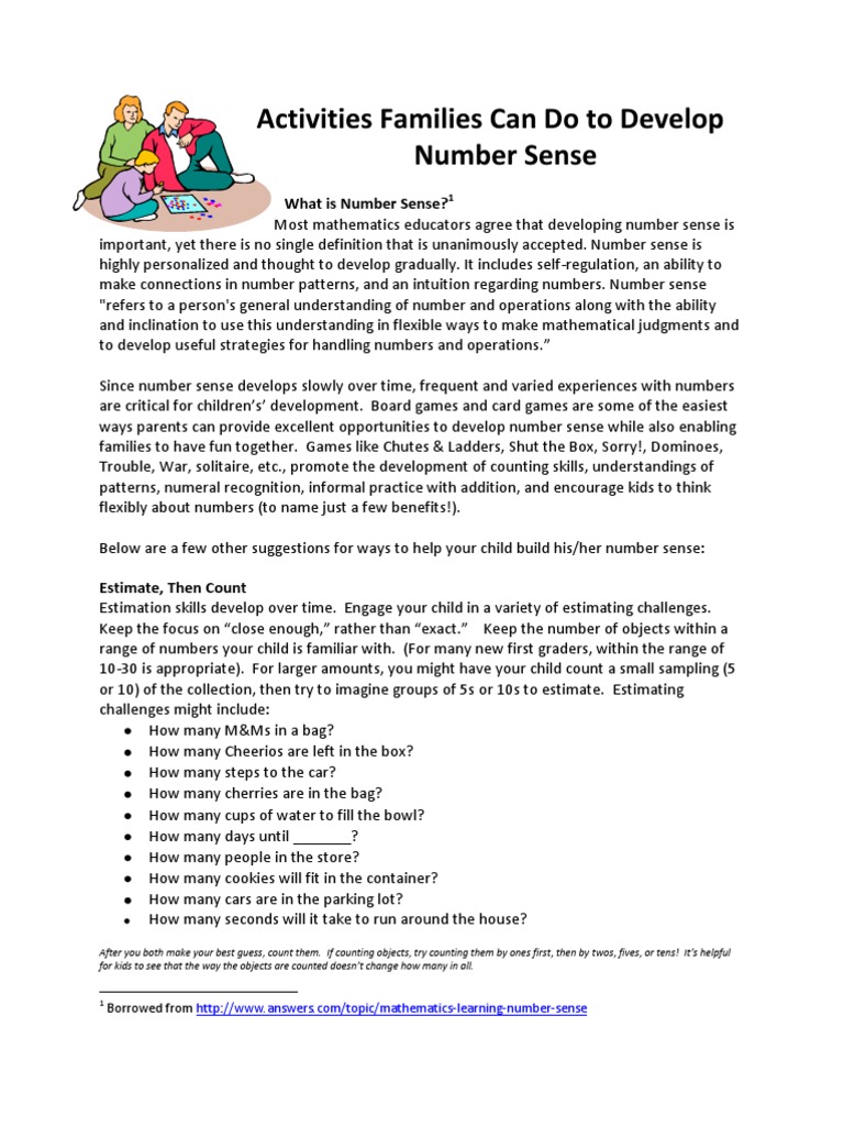 Engaging Activities for Number Sense | PDF | Time | Subtraction