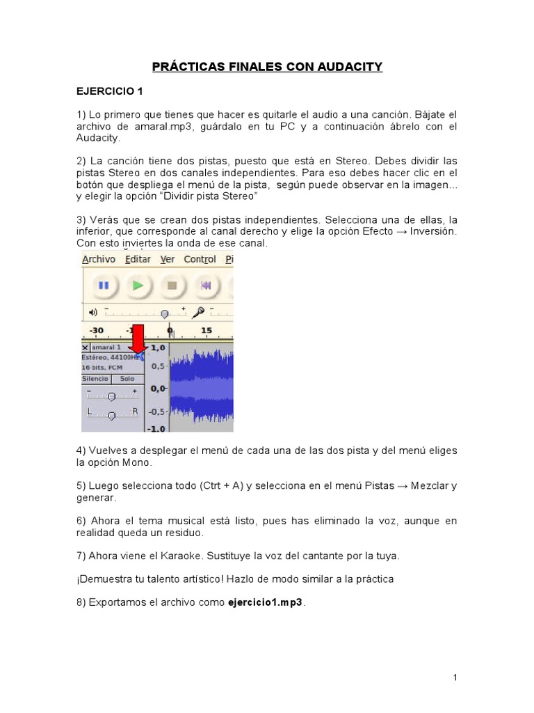 Ejercicio Finales Audacity | PDF