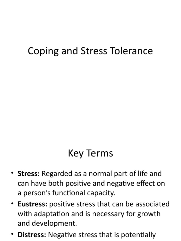 Coping and Stress Tolerance Unit IV | Download Free PDF | Stress ...