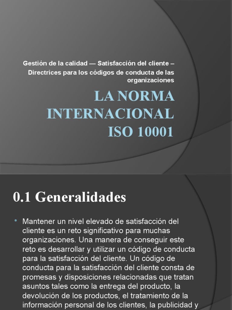 Iso 10001 | PDF | Gestión de la calidad | Calidad (comercial)