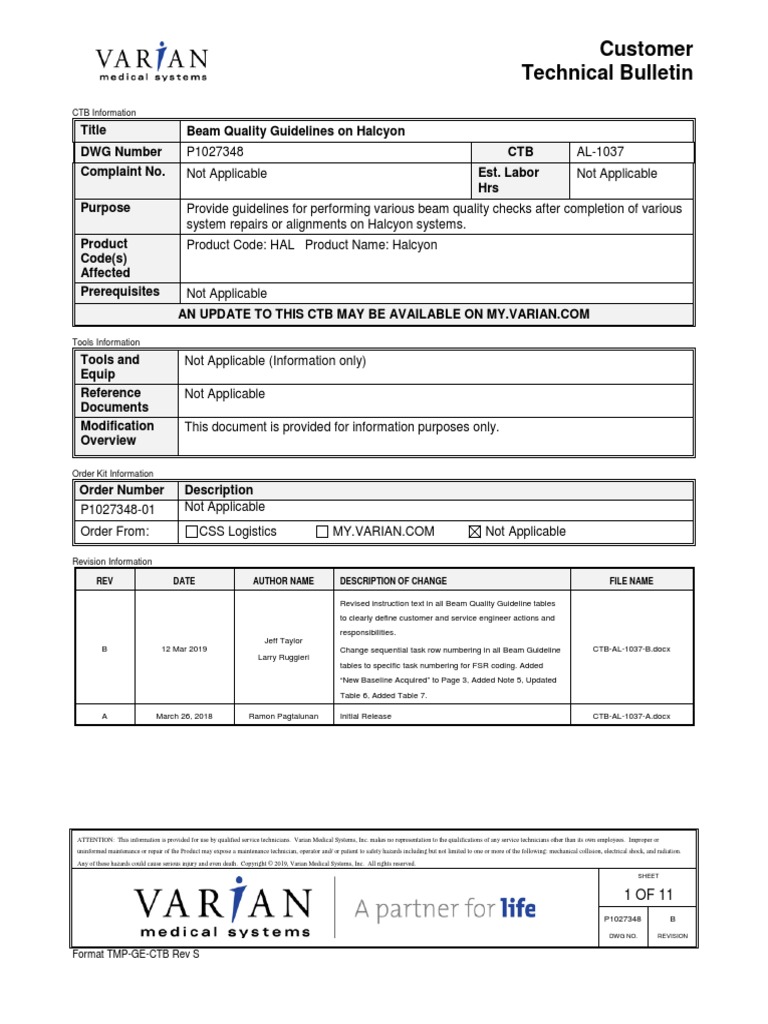 Customer Technical Bulletin: CTB Information | Download Free PDF ...