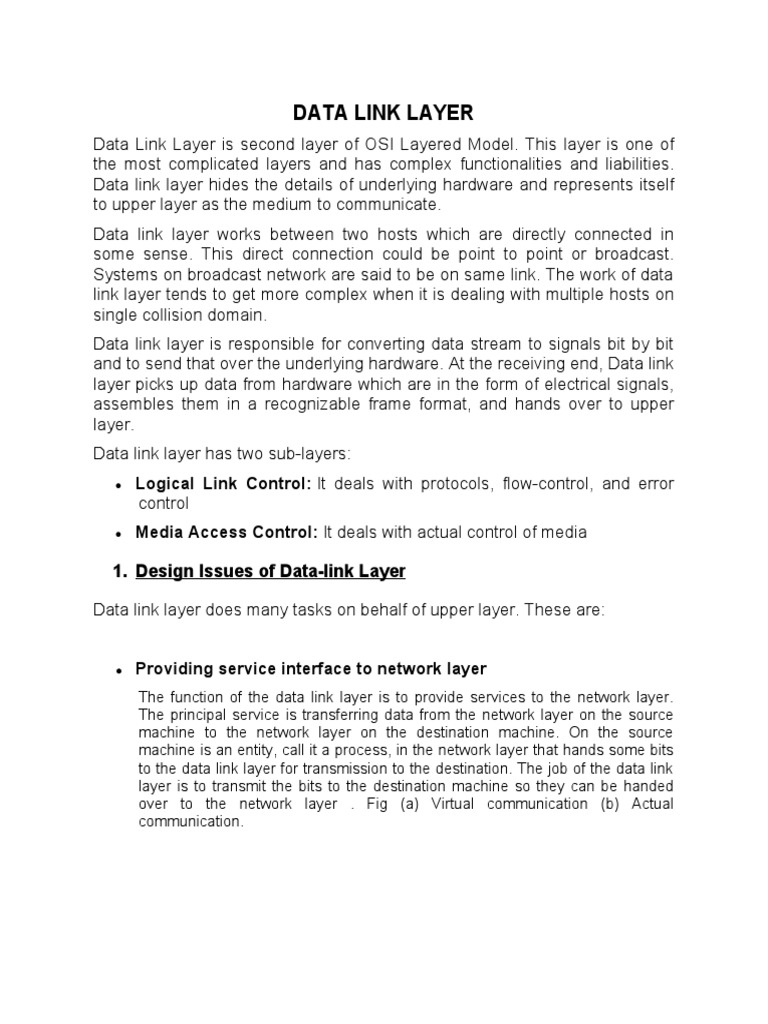 Computer Networking Unit-2 | PDF | Computer Network | Error Detection ...
