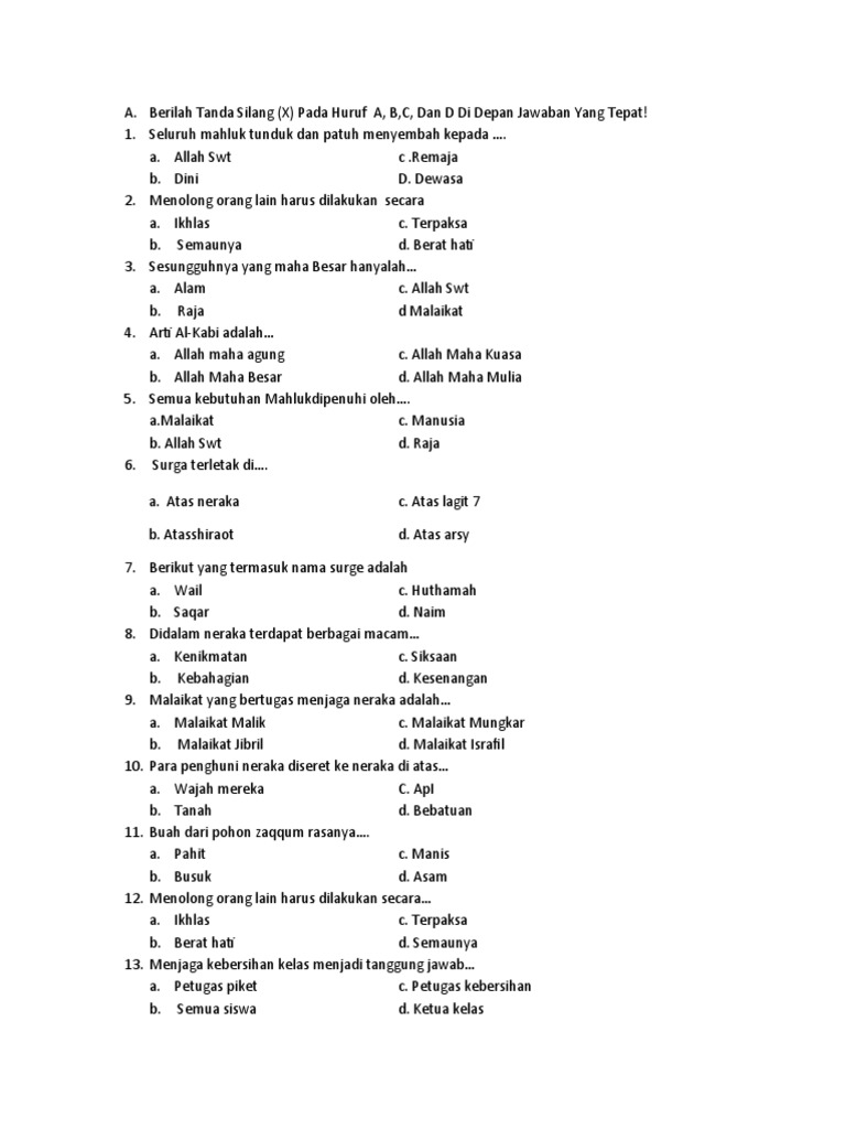 Akidah Akhlak Kelas 3 | PDF