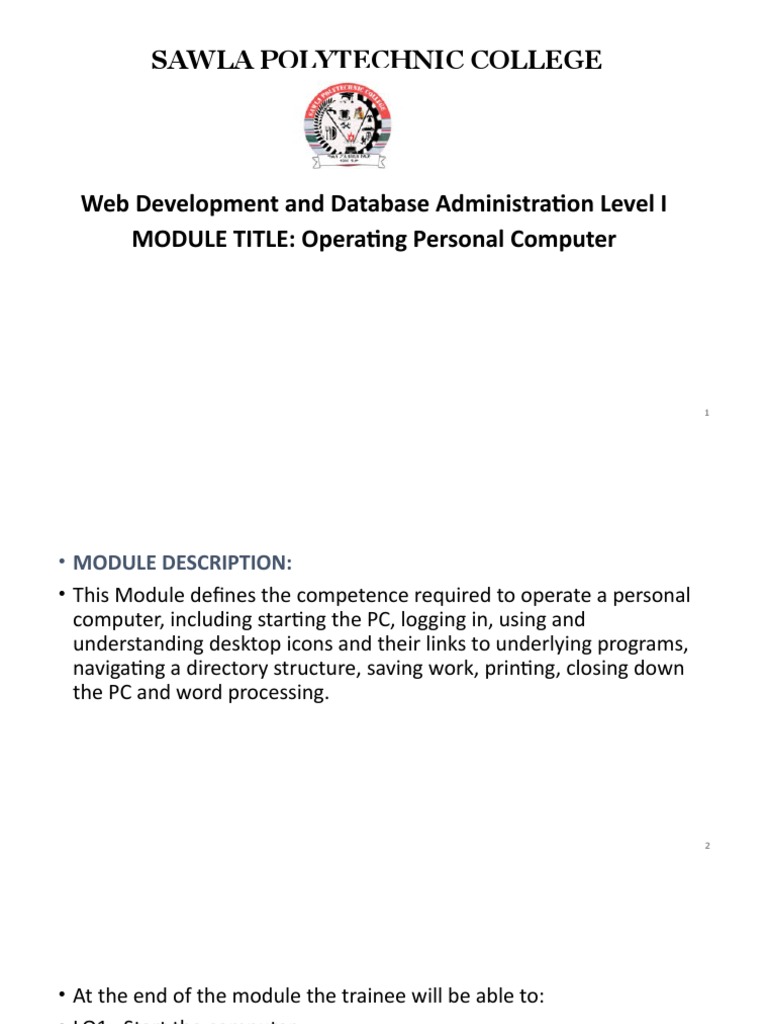 Operate Personal Computer | PDF | Icon (Computing) | Power Supply