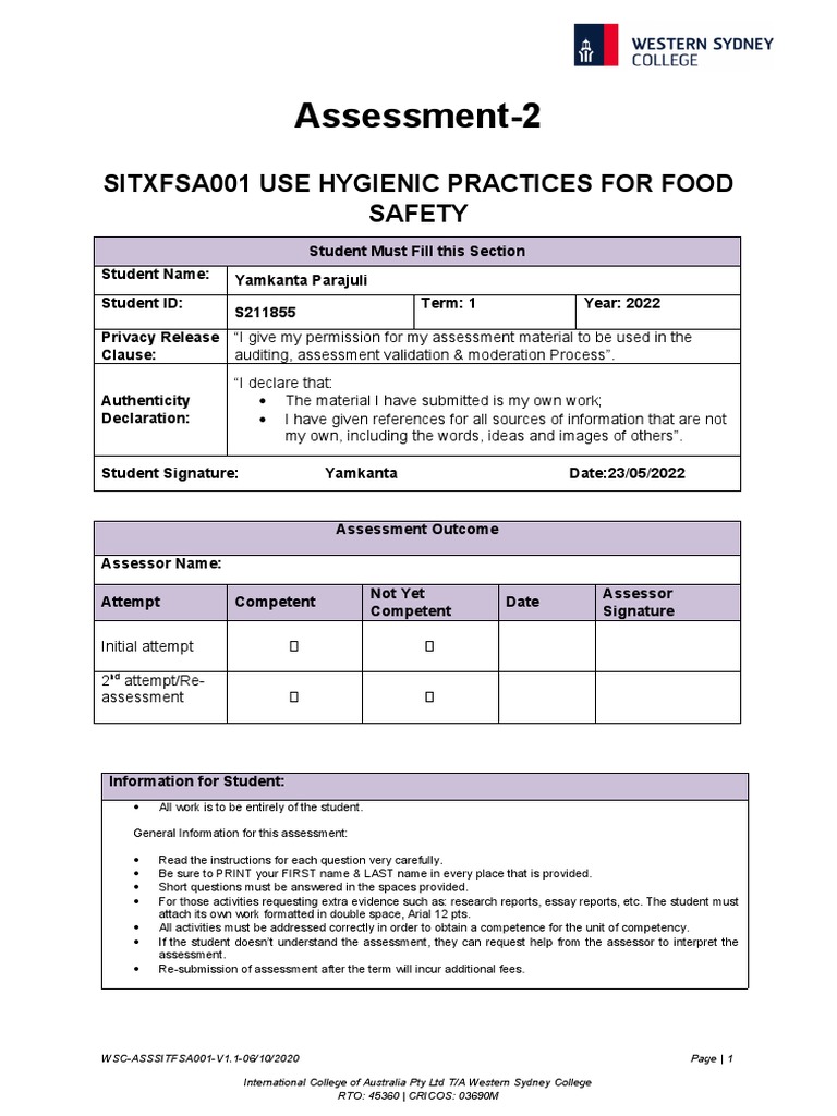 Food Safety Practices Guide | PDF | Occupational Safety And Health ...