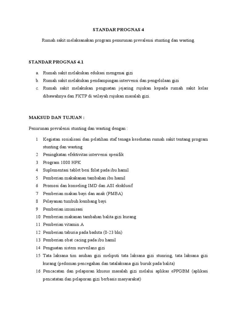 Standar Prognas 4 | PDF