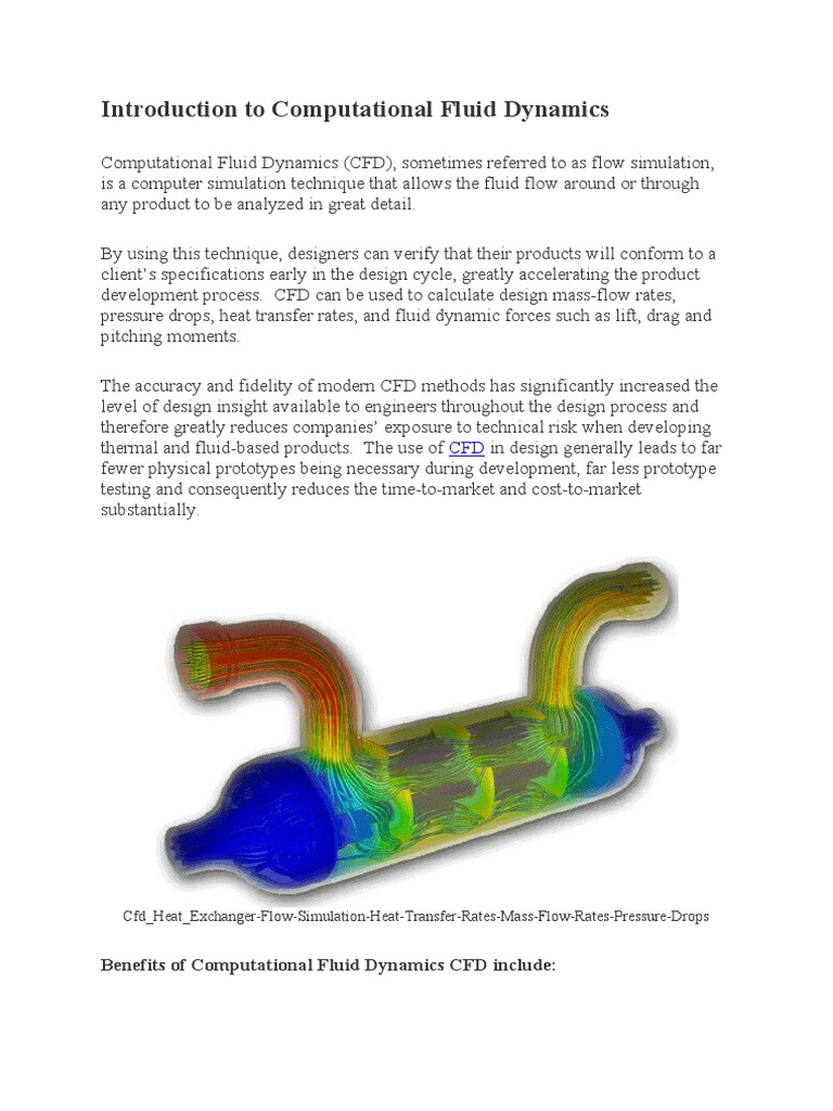 Introduction To Computational Fluid Dynamics | PDF | Computational ...
