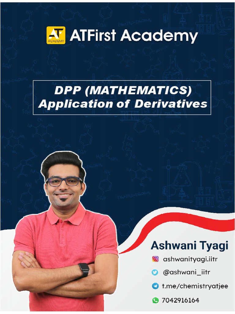 DPP (Mathematics) Application of Derivatives | PDF | Maxima And Minima ...