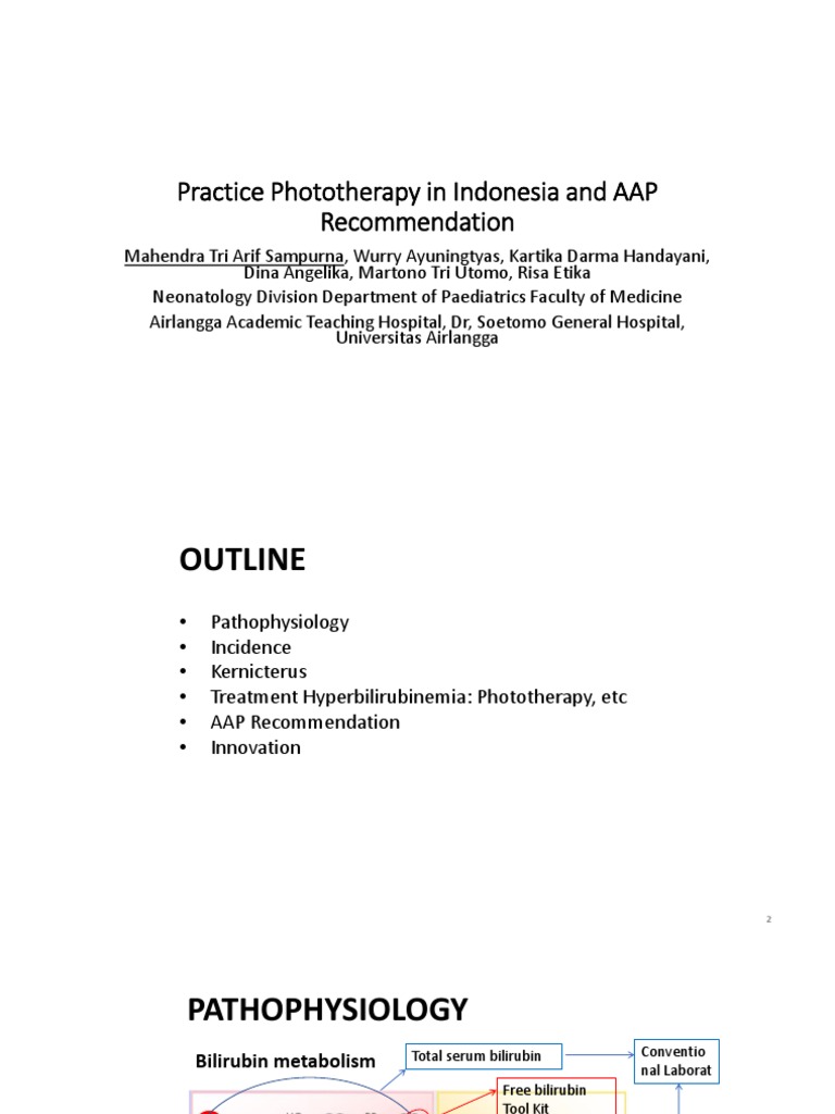 Practice Phototherapy in Indonesia and AAP Recommendation | Download ...