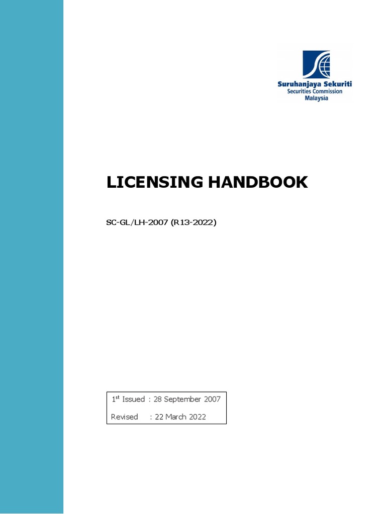 Securities Commission Licensing Handbook | PDF | Stockbroker ...